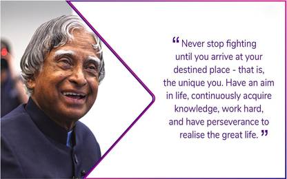 A. P. J. Abdul Kalam Wall Poster For Room With Gloss Lamination M1 ...