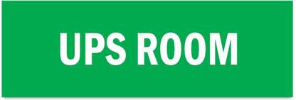 Mindcraftz UPS Room Sign Board Sticker GReen color Pack of 3 | 12 x 4 ...