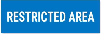 Mindcraftz Restricted Area Sign Board Sticker Blue color Pack of 3 | 12 ...