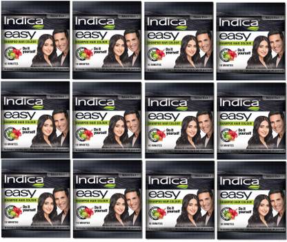 Indica Hair Dye , Natural Black 1 - 12 x 25 ml Packs - Price in India ...