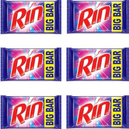 Rin 250 GM soap (PACK OF 6) Detergent Bar Price in India - Buy Rin 250 ...