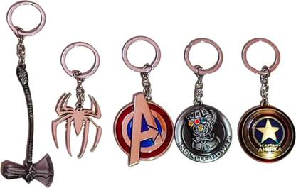 Priceless Deals Pack of 5 Marvel Avengers Metal Keychains - Thor Axe ...