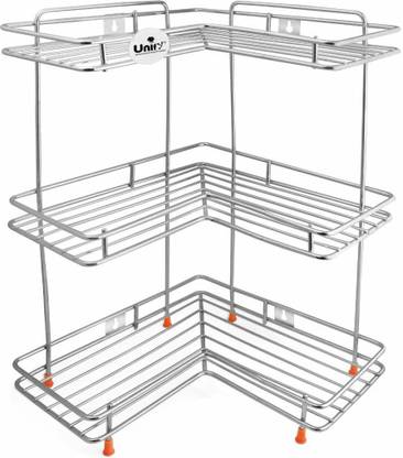 UNIFY Containers Kitchen Rack Steel Stainless Steel 3 Tier L Corner ...