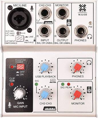 Xtreme Acoustics M3USB, Premium 3 Channel USB Audio Interface and Mixer ...