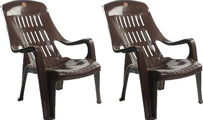 Cello Furniture Cello Comfort Relax Chair (Set of 2Pc, Brown) Plastic ...
