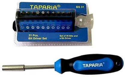 TAPARIA BIT DRIVERS SET Impact Screwdriver Set Price in India - Buy ...