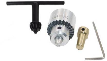 Inditrust Heavy duty Mini Drill Chuck Key Keyless Drill Chucks 0.3-4mm Capacity Range W/ 3.17mm ...