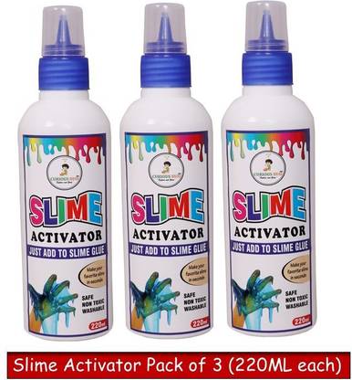 Curious Bud Slime Activator ( Pack of 3) 660ml ( 3 bottles of 220ml ...
