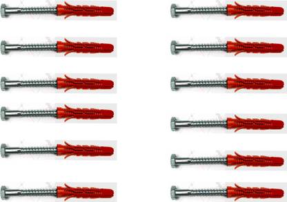 Protech DTH DISH ANTENNA FASTNER BOLT WITH PLASTIC WALL PLUG PACK OF 12 ...