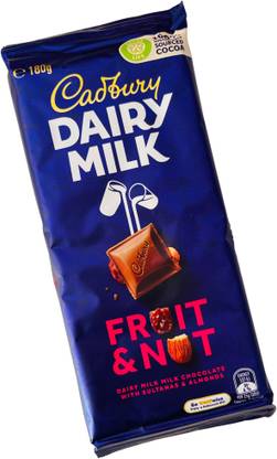 Cadbury Dairy Milk Fruit & Nut Milk Chocolate Imported 180g Bars Price ...