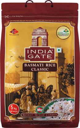 INDIA GATE Classic Extra Long Grains Basmati Rice (Polished) Price in ...