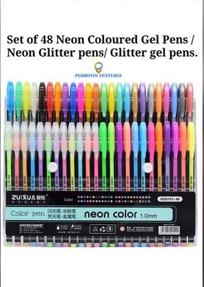 Pehrovin Ventures SET OF 48 NEON PENS/ NEON GEL PENS Gel Pen - Buy ...