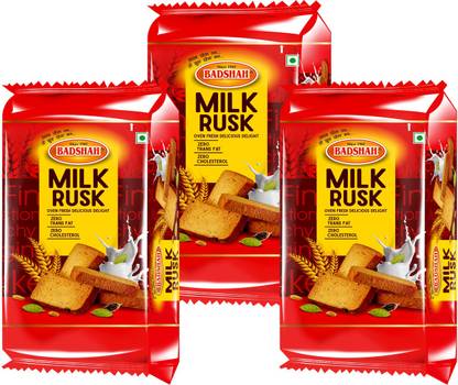 BADSHAH MILK RUSK BADSHAH MILK RUSK_Elaichi flavour - Pack of 3 -300gm ...