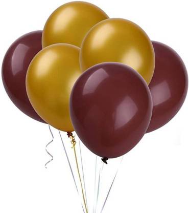 Flipkart.com | Magic Balloons Solid Metallica ballons gold and burgundy ...