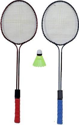 ZoraX Double shaft racket set with 1 piece plastic shuttlecock ...