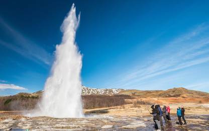 Nature Water Geyser with Mountain Poster|Poster|Interior Wall Decor ...