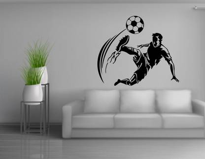 Maa Art World 68 cm Football Player wall decal boy playing football ...