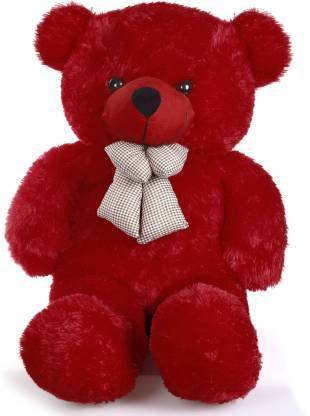 tencent 3 Feet Red Color Teddy Bear Very Soft & Cute Toys 91.2 Cm (Red ...