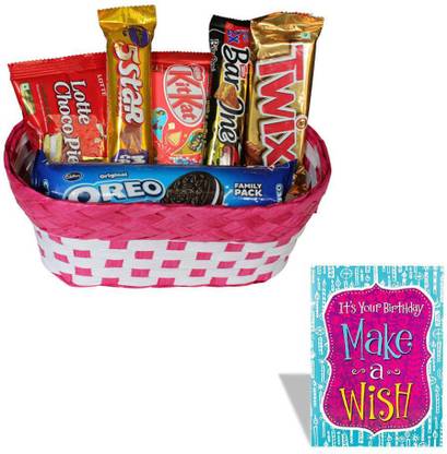 Cadbury Dairy Milk Basket Hamper With Birthday Greetings Combo Price in ...