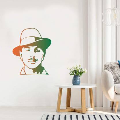 GLOBAL GRAPHICS 48 cm Face of Freedom Fighter Bhagat singh With indian ...