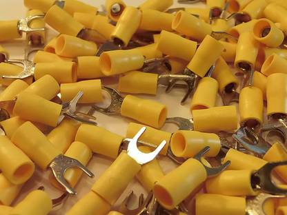 RPI SHOP Copper Fork Type Wire Lug, Battery Cable Ends, Furcate Fork ...