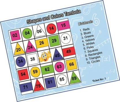 Tambola Tickets Shapes Tambola Theme Tickets ( 24 unique Cards ...