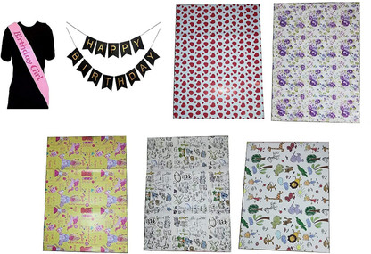 Paper Gift Wrapping Girls GIFT WRAP Wrapping Paper Sheet Paper & Party ...