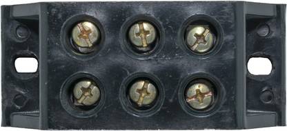 Ovicart 60A 3 Way Bakelite Connector Strip Black Screw Terminal Connection Block 3 Way Bakelite ...