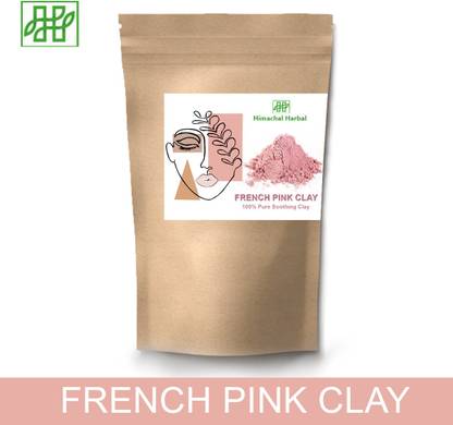 Himachal Herbal organic French Pink Clay Powder 80 gm For Face Pack ...