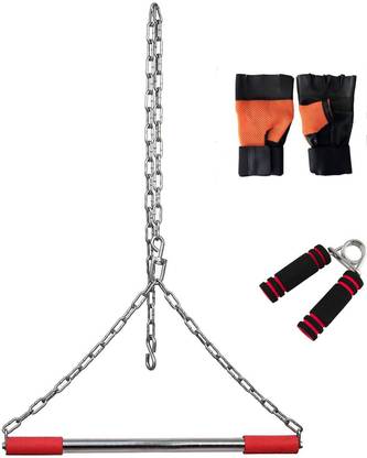 Shubhras Chin up bar Rod & Hand Gripper with gloves for Height ...