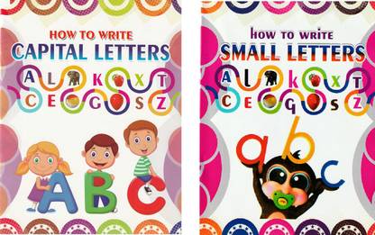 Capital & Small Letter English Alphabet And Words Learning Book For ...