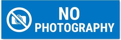 Mindcraftz No Photography Sign Board Blue color Pack of 3 | 12 x 4 ...