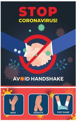 Sticker Poster- Avoid Handshake poster-Posters for Hospitals,Health ...