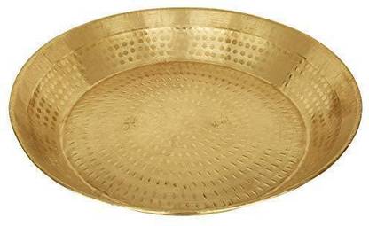 Shri Hari Art Villa Pure Brass/Pital Platter/Parat, Large, 1-Piece ...