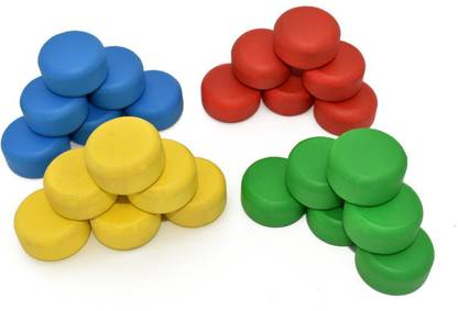 Inllo wooden Block Round shape (24 pcs) - wooden Block Round shape (24 ...