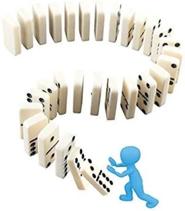PEZYOX Domino Set - 28 Pieces Double Six | Ivory Dominoes 28 Piece Set ...