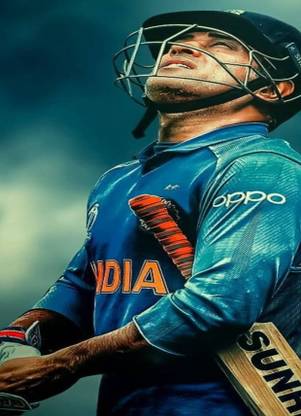 A3 SIZE WALL DECOR POSTER FOR MS DHONI 7, MAHENDRA SINGH DHONI, DHONI ...
