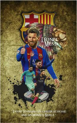 Lionel Messi Flex Poster for Room B60 Paper Print - Abstract ...