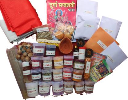 Pujabag Navratri Puja Samagri Kit | Chaitra Navratri Combo | 41 Pooja ...