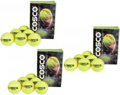 COSCO Cricket Normal Force Tennis Ball- Yellow (Pack of 18) Tennis Ball ...