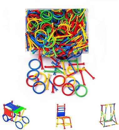 SOUVENIR Pack of 180 Multicolored Building Toy Building Blocks Bars ...