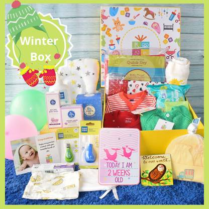 The Baby First Box New Born Baby Essential Kit - 25 Items(Winter Kit ...
