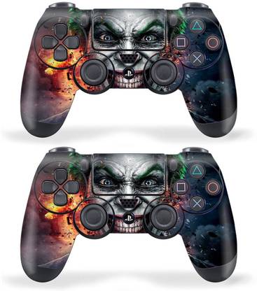 Techfit Combo of 2 Printed Skin Wrap Vinyl Sticker For PS4 DualShock ...