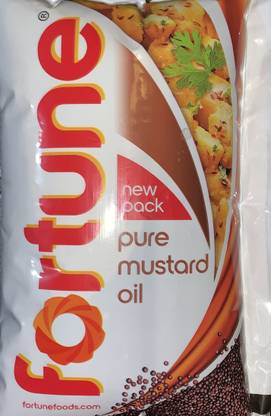 Fortune KACHI GHANI OIL 1 LITRE POUCH Mustard Oil Pouch Price in India ...