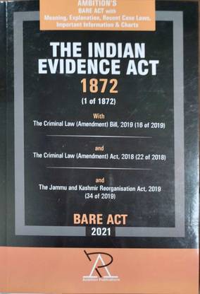 The Indian Evidence Act 1872: Buy The Indian Evidence Act 1872 by Alok ...