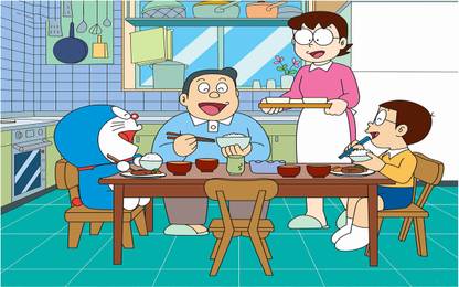 Doraemon Wall Poster For Room With Gloss Lamination M24 Paper Print ...