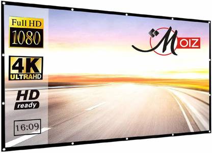 MOIZ 106" Inch Projector Screen Upgraded inch 16:9 HD Portable Eyelet ...