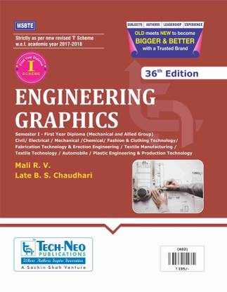 ENGINEERING GRAPHICS - Mechanical ( First Year MSBTE Diploma Semester 1 ): Buy ENGINEERING ...