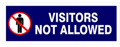 ZEDEF VISITORS NOT ALLOWED Emergency Sign Price in India - Buy ZEDEF ...