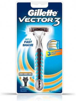 Gillette VECTOR 3 RAZOR 3 SELF ADJUSTING BLADES - Price in India, Buy ...